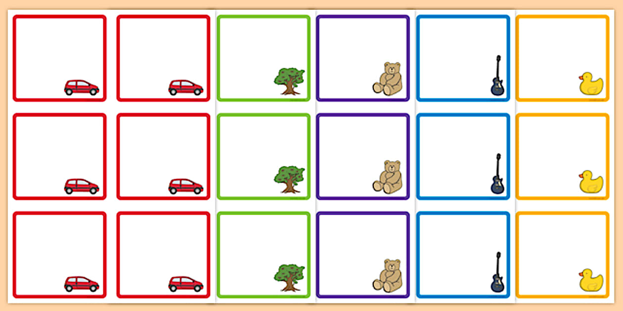 Editable Mixed Images Square Peg Labels - Twinkl