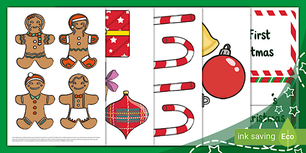 My First Christmas Photo Props (teacher made) - Twinkl