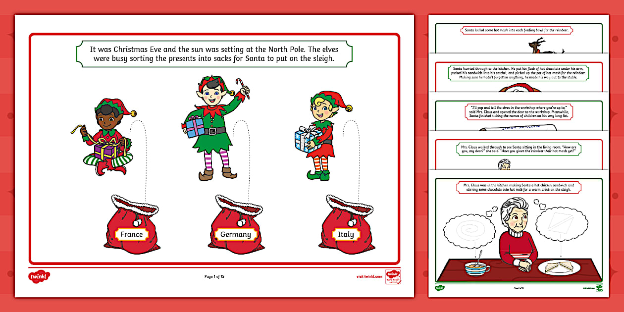 Santas Busy Christmas Eve Fine Motor Skills Story - australia