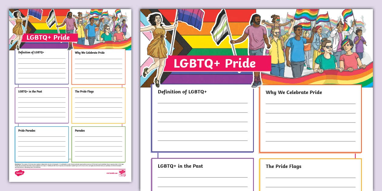 LGBTQ+ Pride Fact File Template (teacher made) - Twinkl