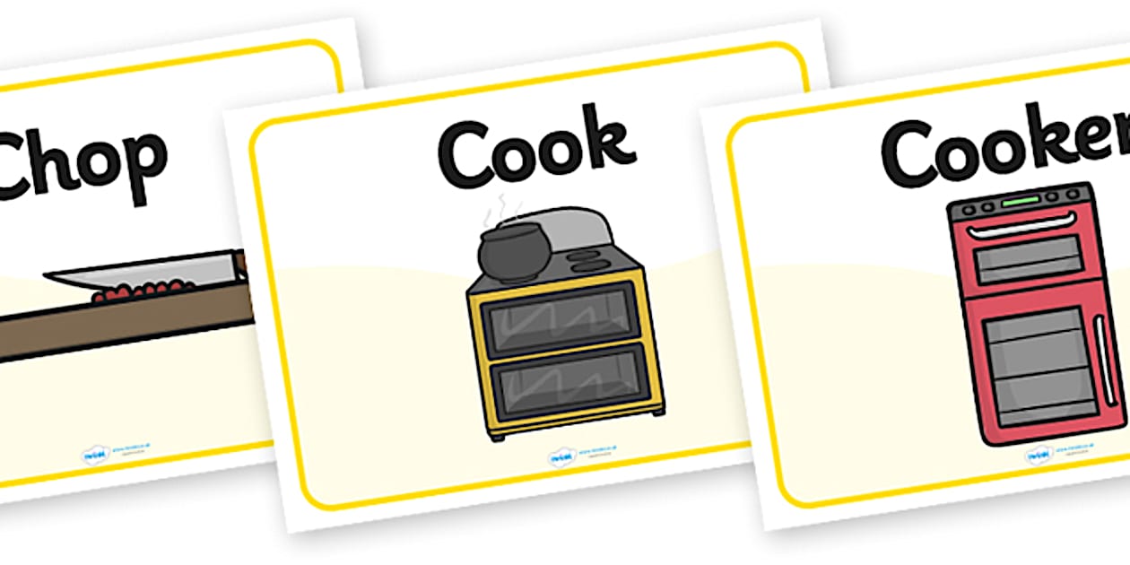 👉 Cooking Area Word Posters (teacher made) - Twinkl