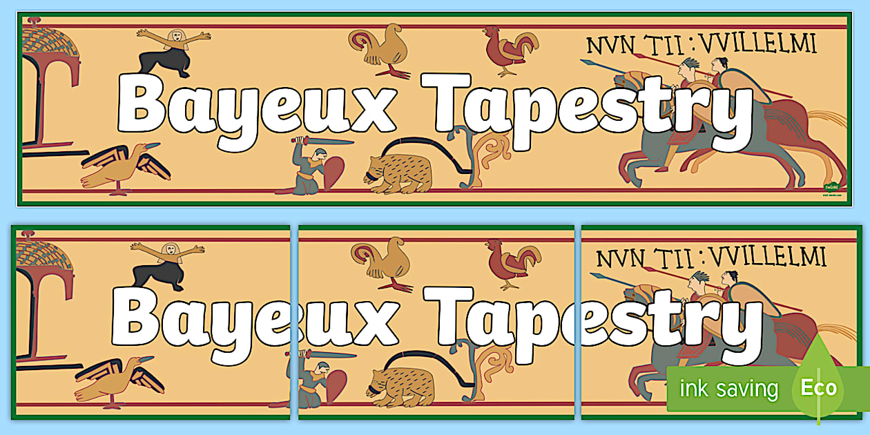 Anglo Saxons Bayeux Tapestry Display Banner - Twinkl