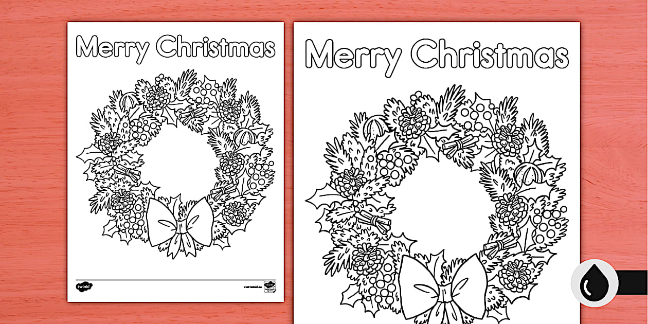 Christmas Wreath Colouring Pages – Festive Art for Kids