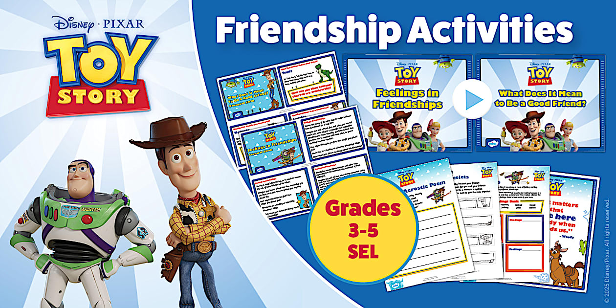 Toy Story: Friendship Activity Pack for 3rd-5th Grade