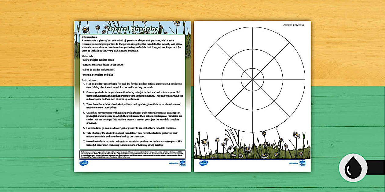 Spring in Canada: Intermediate Natural Mandalas - Twinkl