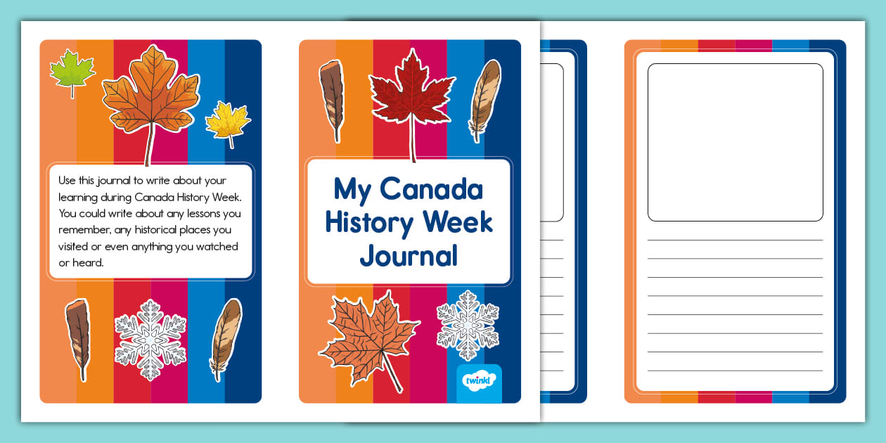 My Canada History Week Grades 1-3 Journal Writing Frame