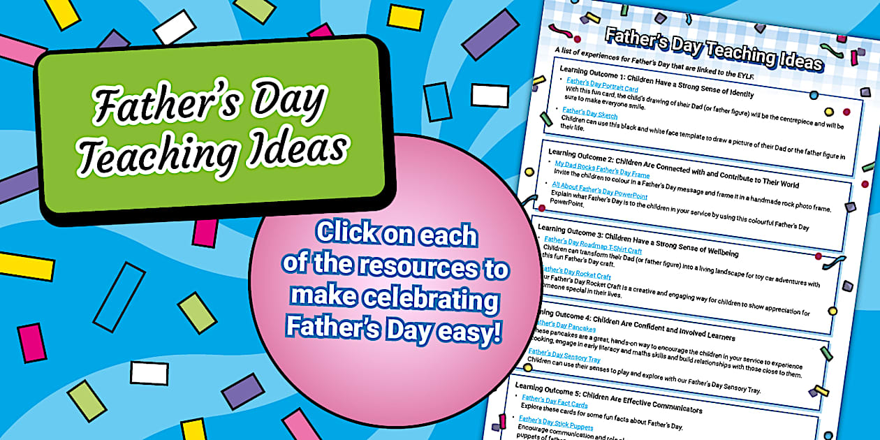 Twinkl EYLF Father's Day Teaching Ideas PDF | Twinkl