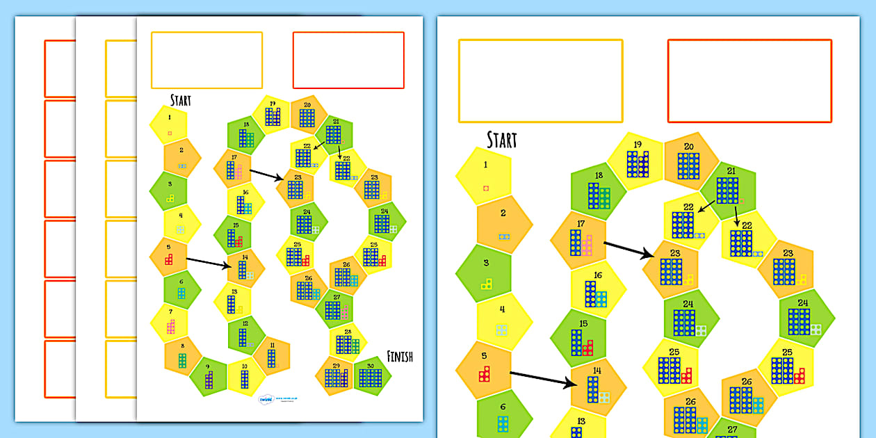 Counting Number Shapes Board Game (teacher made) - Twinkl