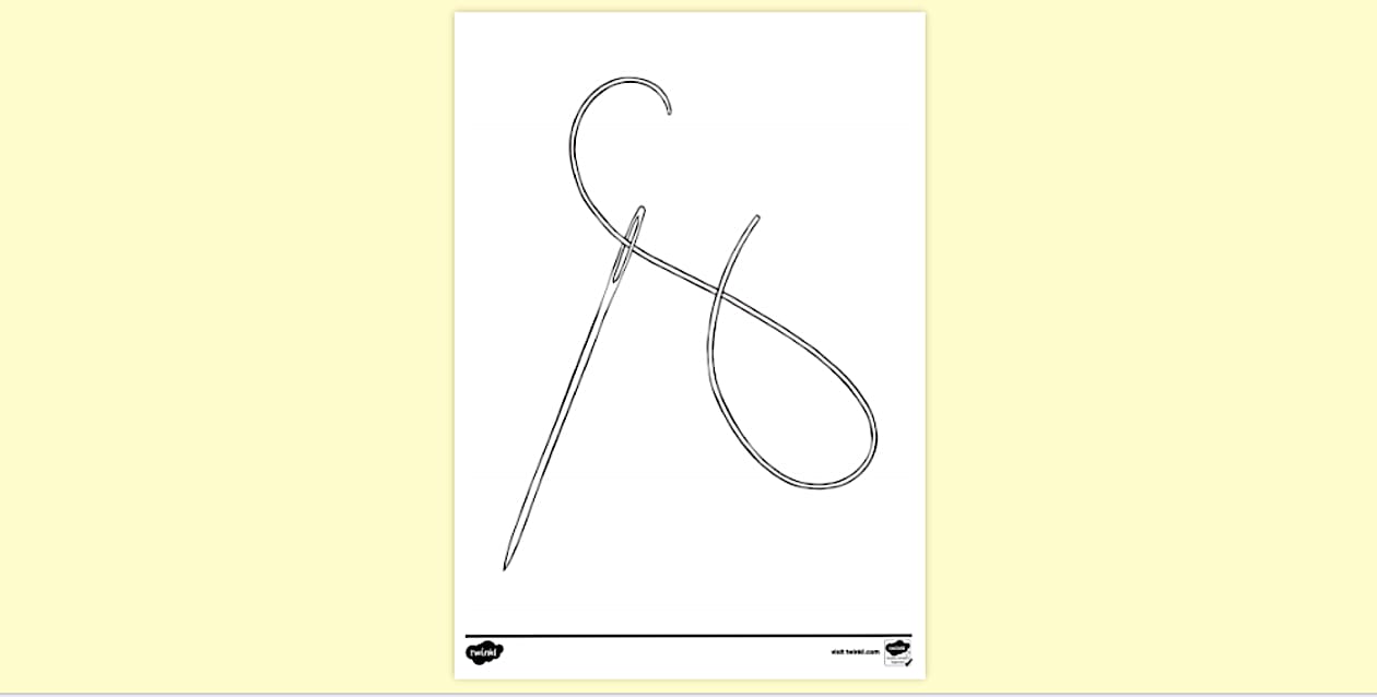 Needle Colouring | Colouring Sheets (teacher made) - Twinkl