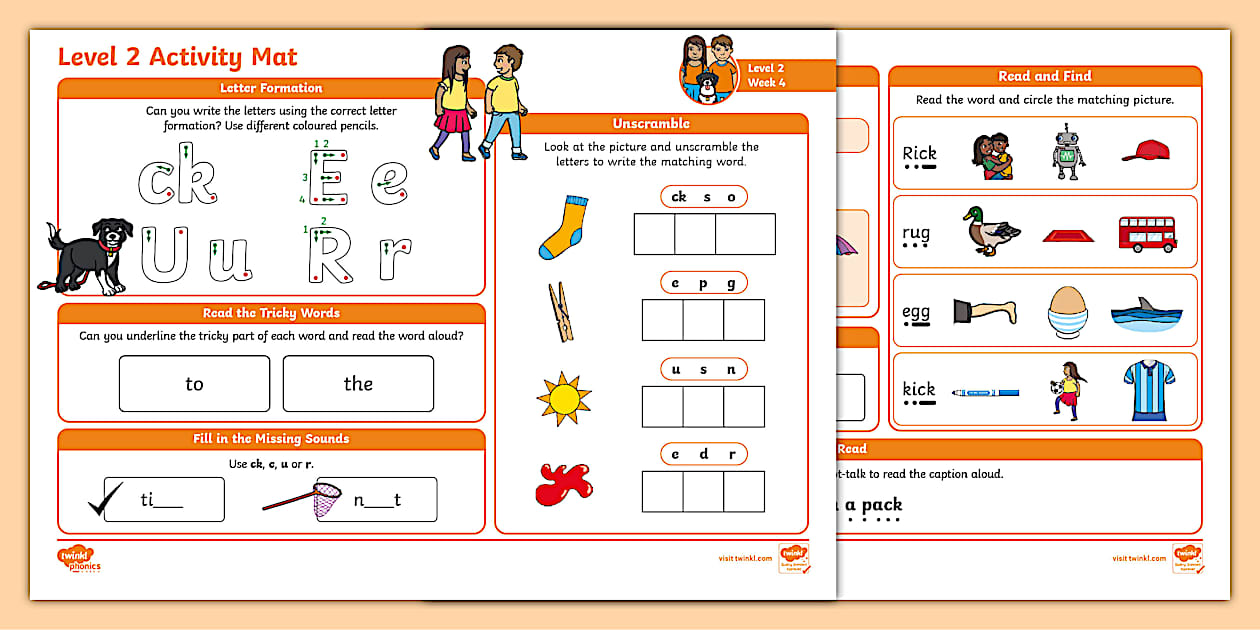 Level 2 Week 4 Activity Mat-Primary Resources (Teacher-Made)