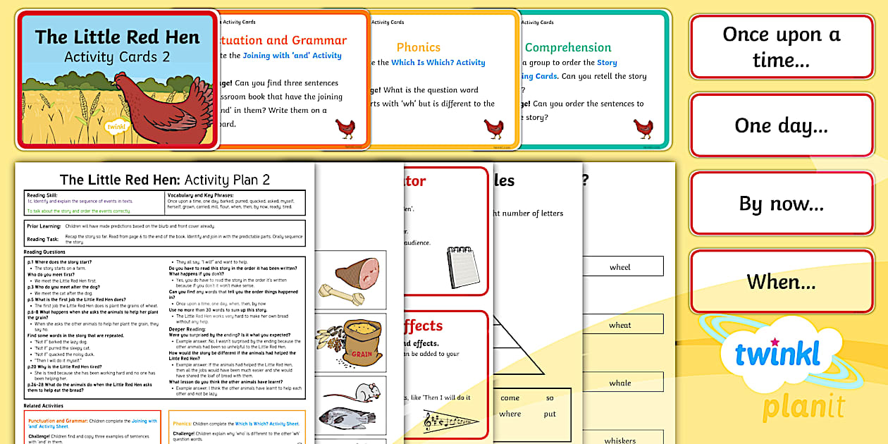 The Little Red Hen Guided Reading 2 Y1 (teacher made)
