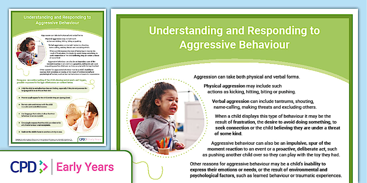 Understanding and Responding to Aggressive Behaviour | Poster