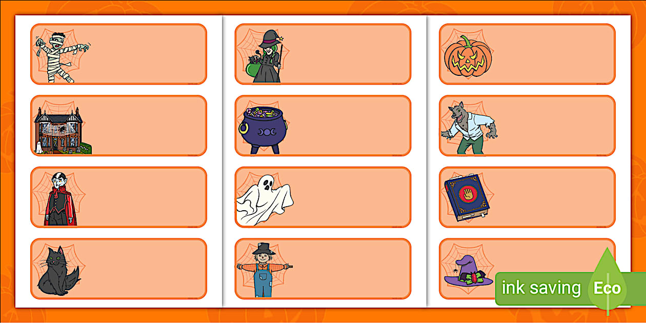 Halloween Editable Drawer Labels (teacher made) - Twinkl