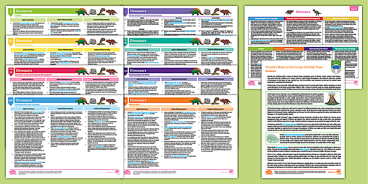 EYFS Ages 2-3 Dinosaurs Bumper Planning Pack (teacher made)