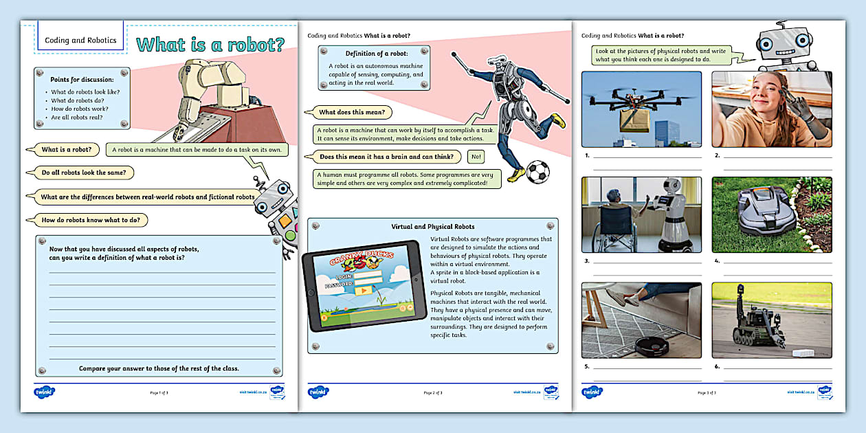 Robotics and Coding - What is a Robot? (teacher made)
