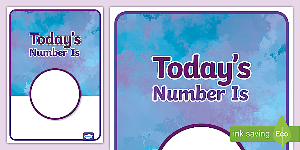 👉 Today's Number Is... Display Poster (Teacher-Made)