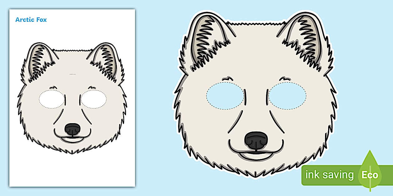 Arctic Fox Role-Play Mask - Twinkl - KS1 (teacher made)