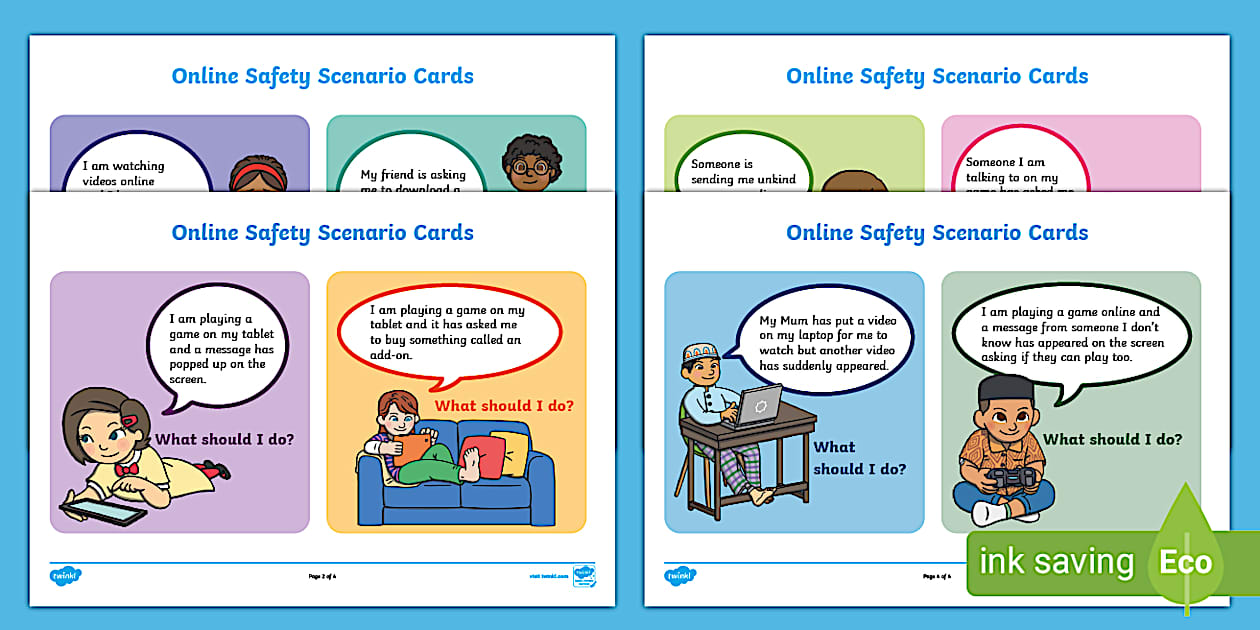 KS1 Online Safety Scenario Cards (teacher made) - Twinkl