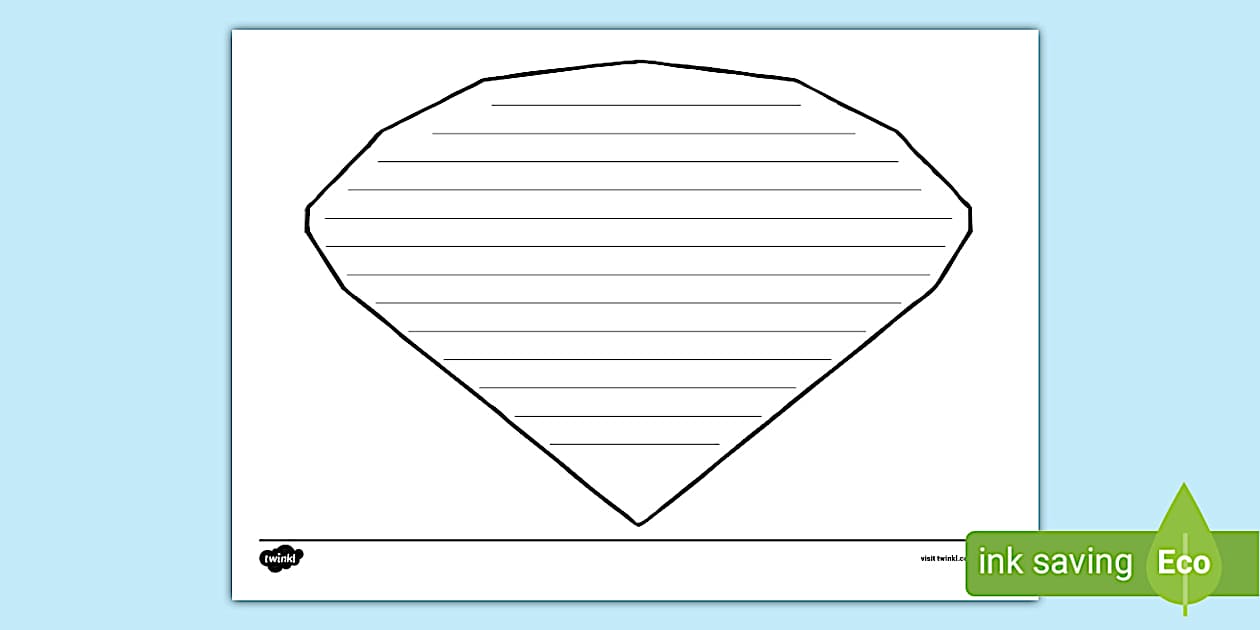 Diamond Writing Template (Hecho por educadores) - Twinkl