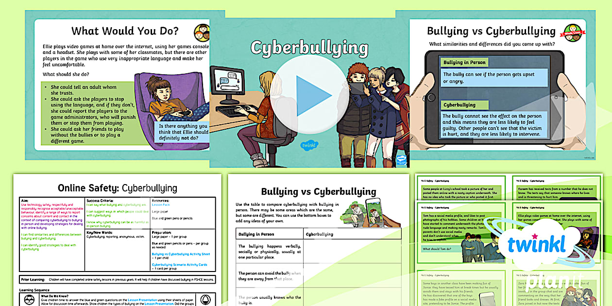 Computing: Online Safety: Cyberbullying Lesson Pack 1