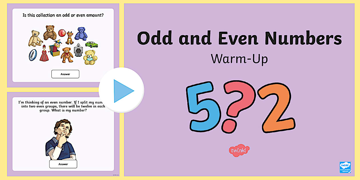 Year 3 Odd and Even Numbers Warm-Up PowerPoint - Twinkl