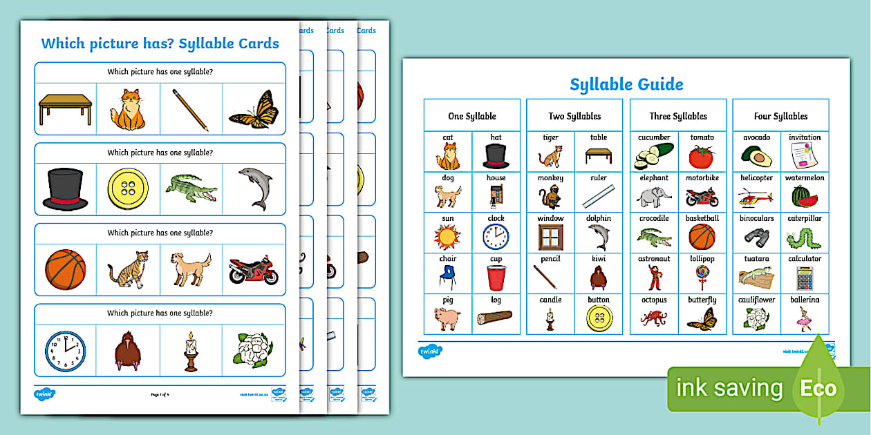 Which Picture Has? Syllable Cards (teacher made) - Twinkl