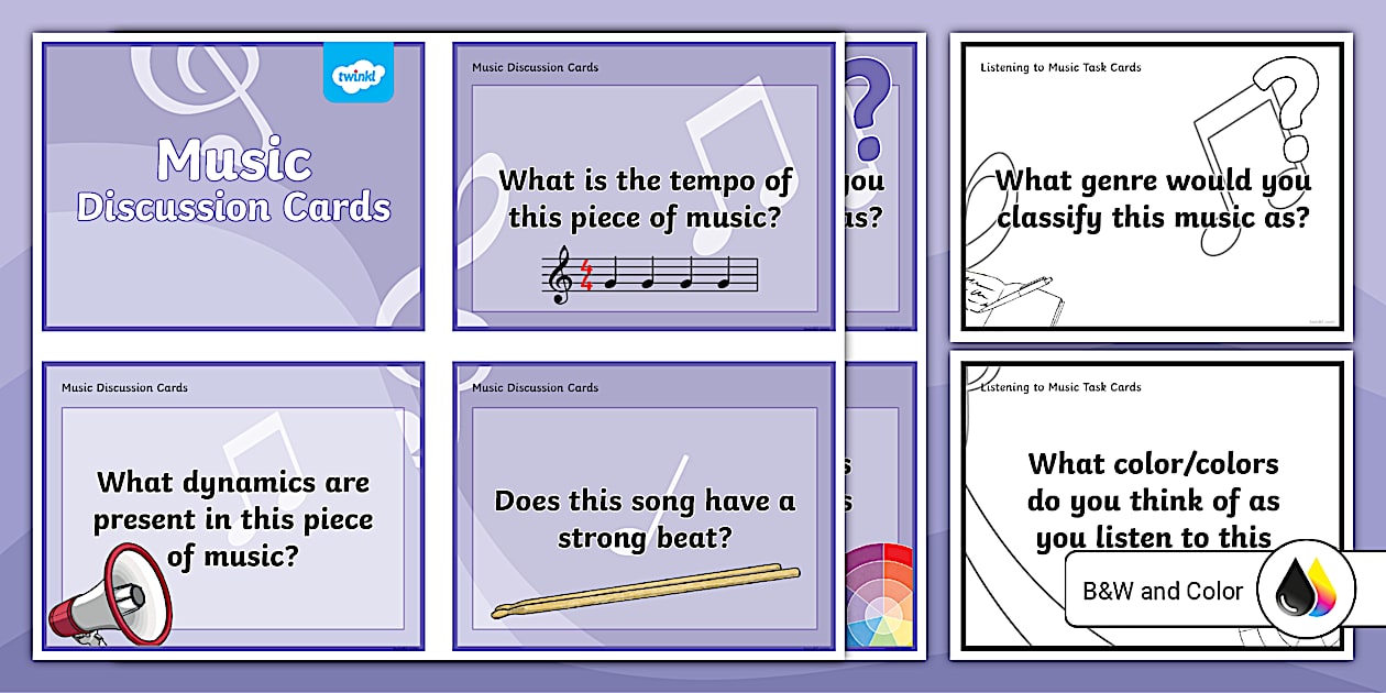 Music Discussion Cards