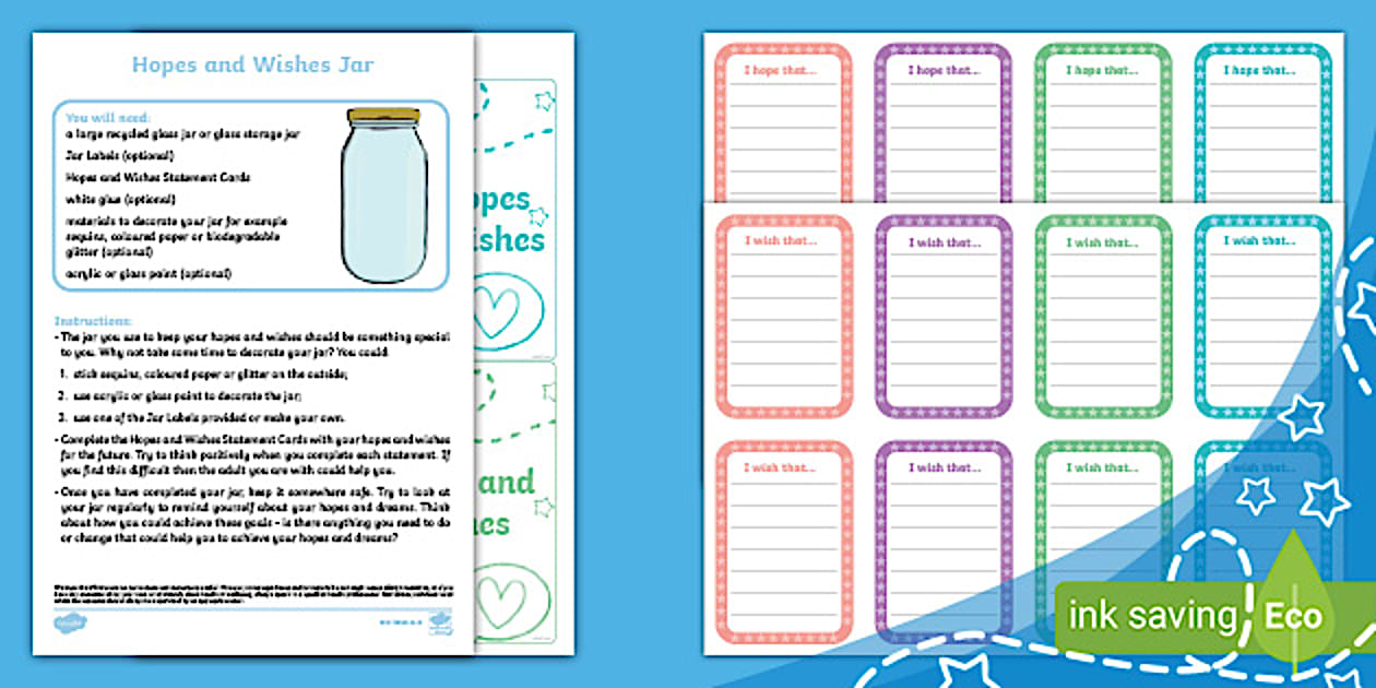 Winter Wonderland Hopes and Wishes Christmas Jar - Twinkl