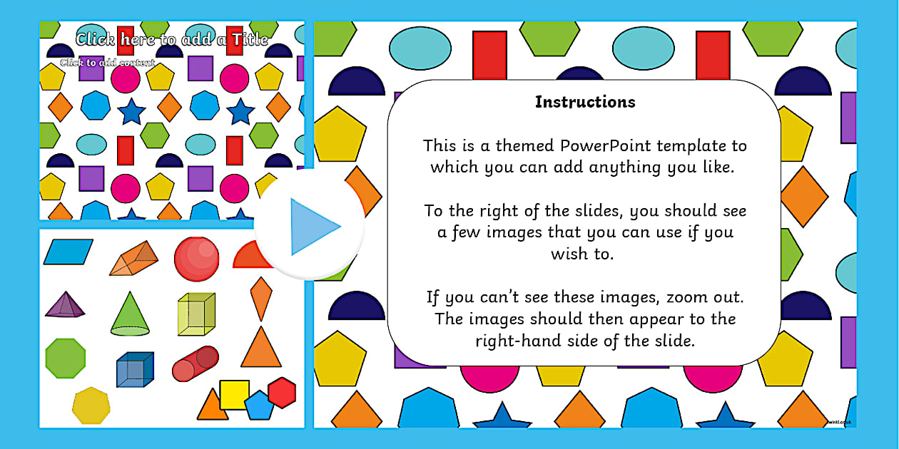 👉 Shape Themed Editable PowerPoint Template - Twinkl
