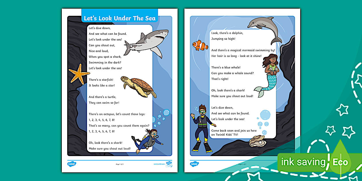 What's under the sea? Song Lyrics