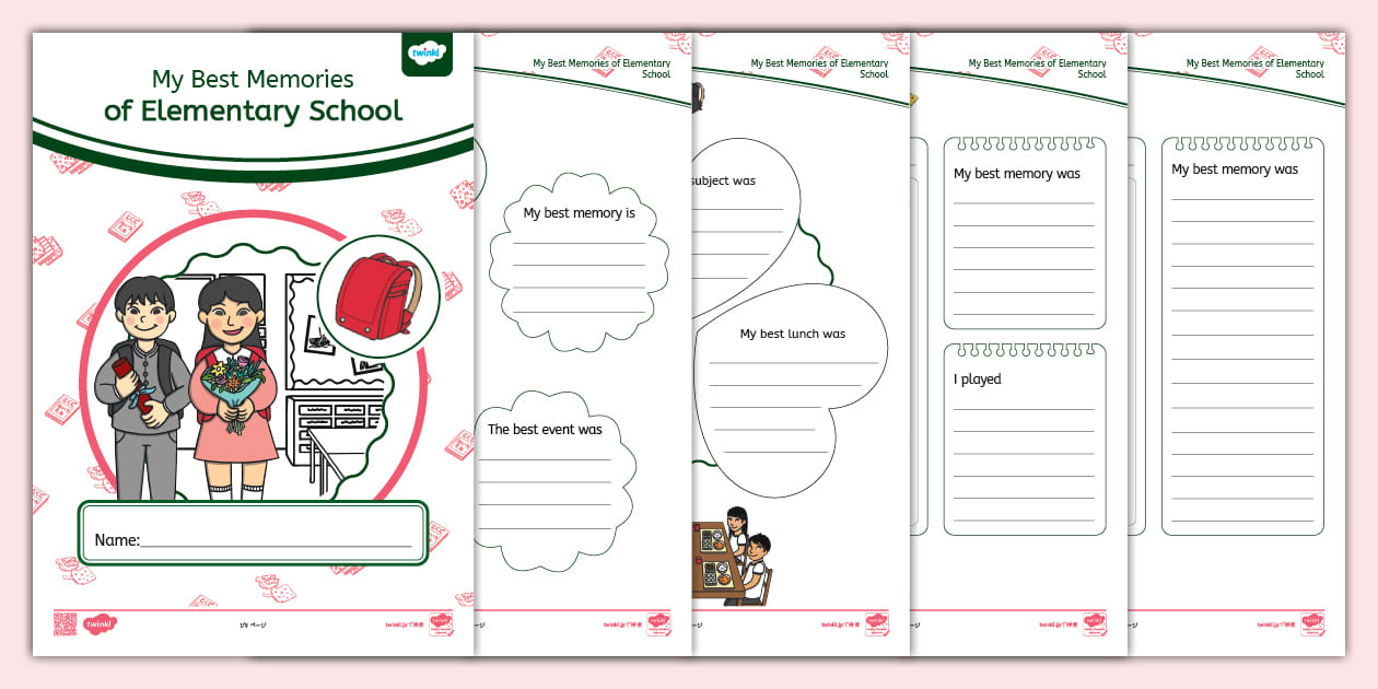 英語ワーク 小学校の思い出 6年間を振り返る！My Best Memory Elementary School - English 英語活動