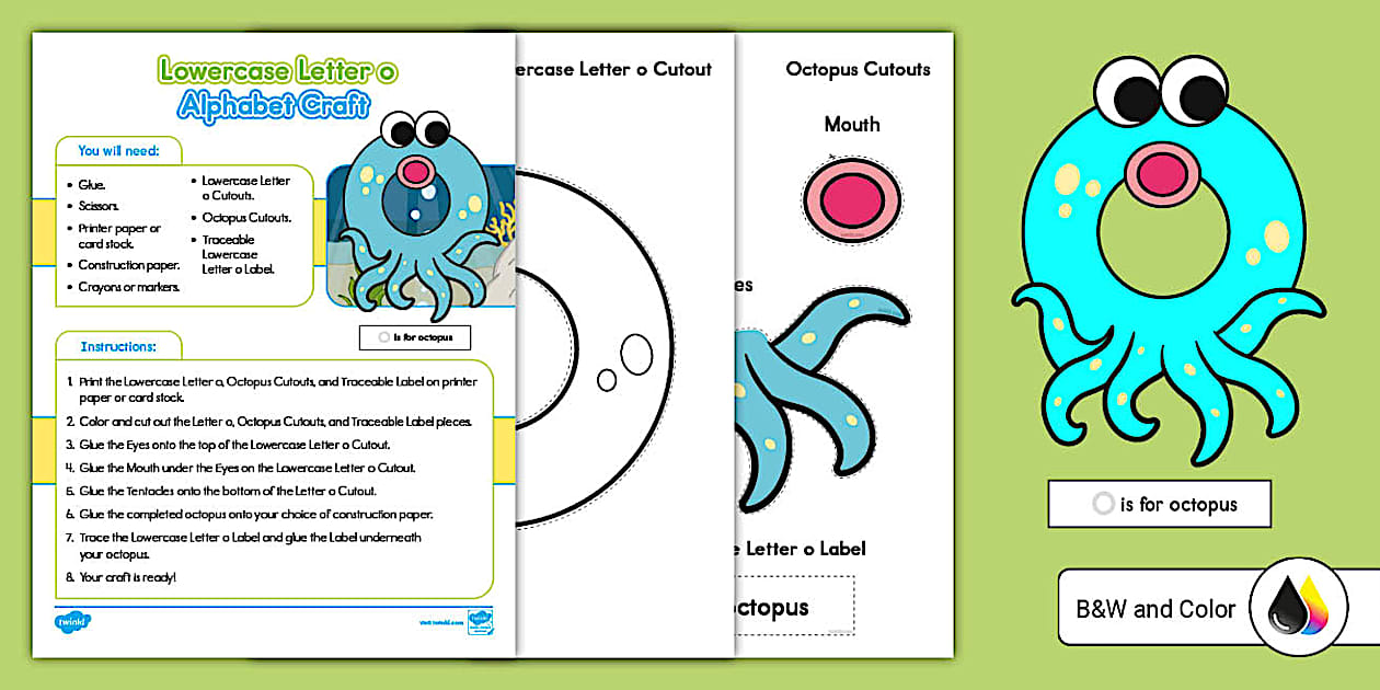 Lowercase Letter o Alphabet Craft (Hecho por educadores)