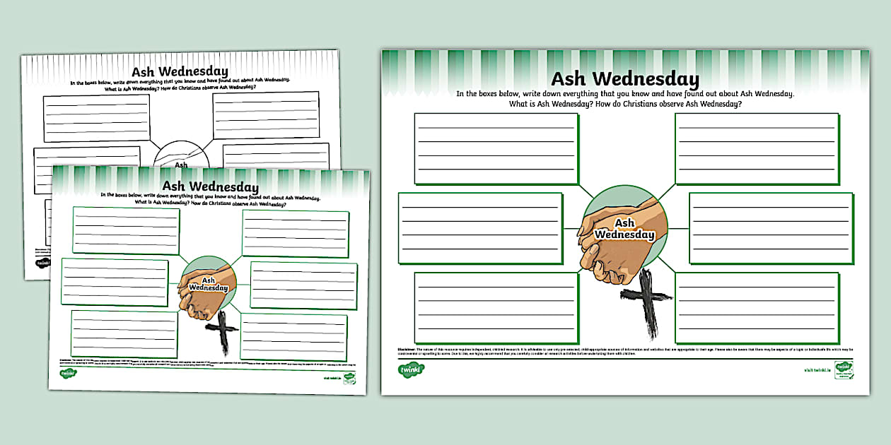 Ash Wednesday Mind Map (Teacher-Made) - Twinkl