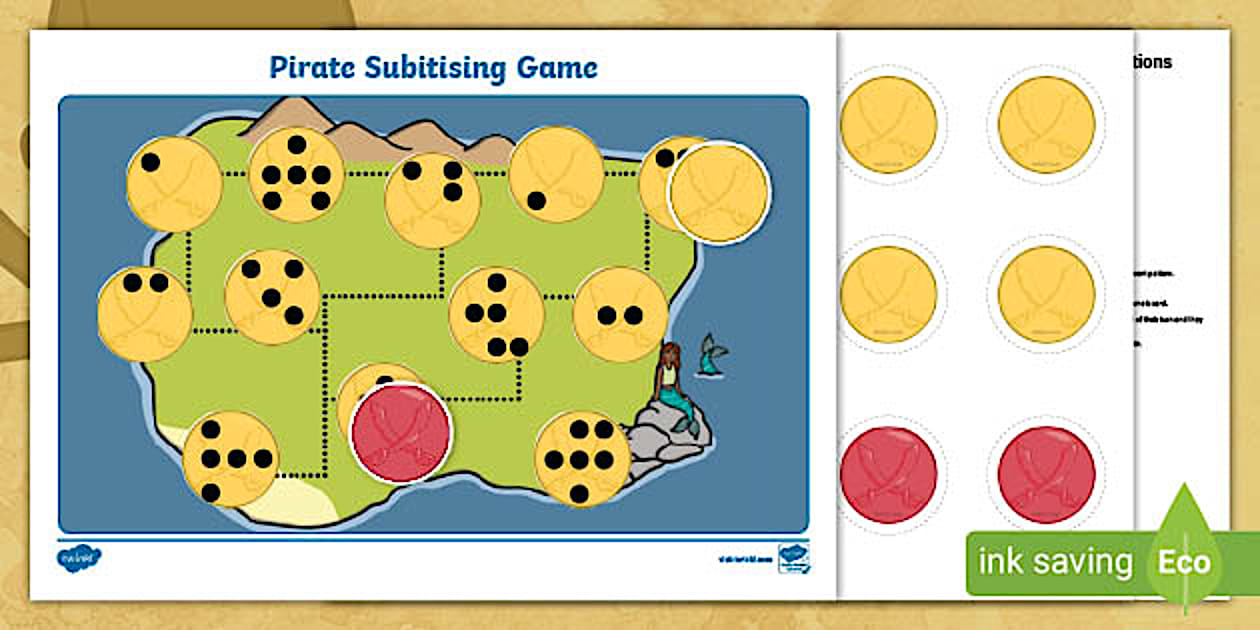 👉 Pirate Subitising Game (teacher made) - Twinkl