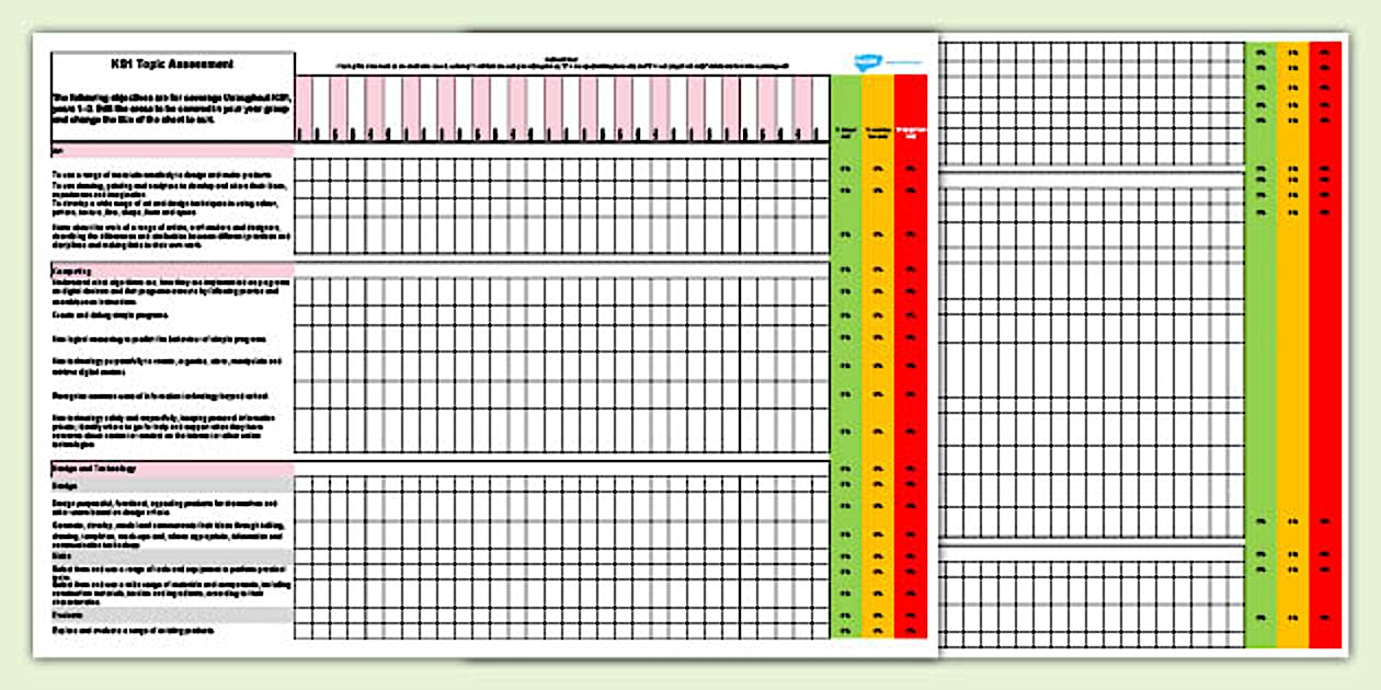 KS1 Editable Tracking Assessment Spreadsheet - Twinkl
