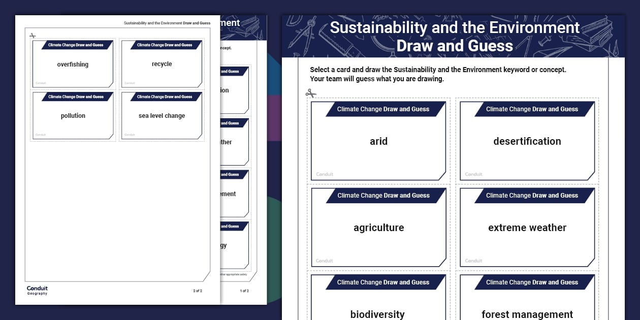 Sustainability and the Environment: Draw and Guess - Twinkl