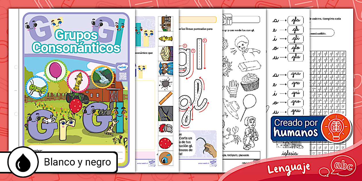 Cuadernillo | Mi libro | Grupo Consonántico Gl y Gr