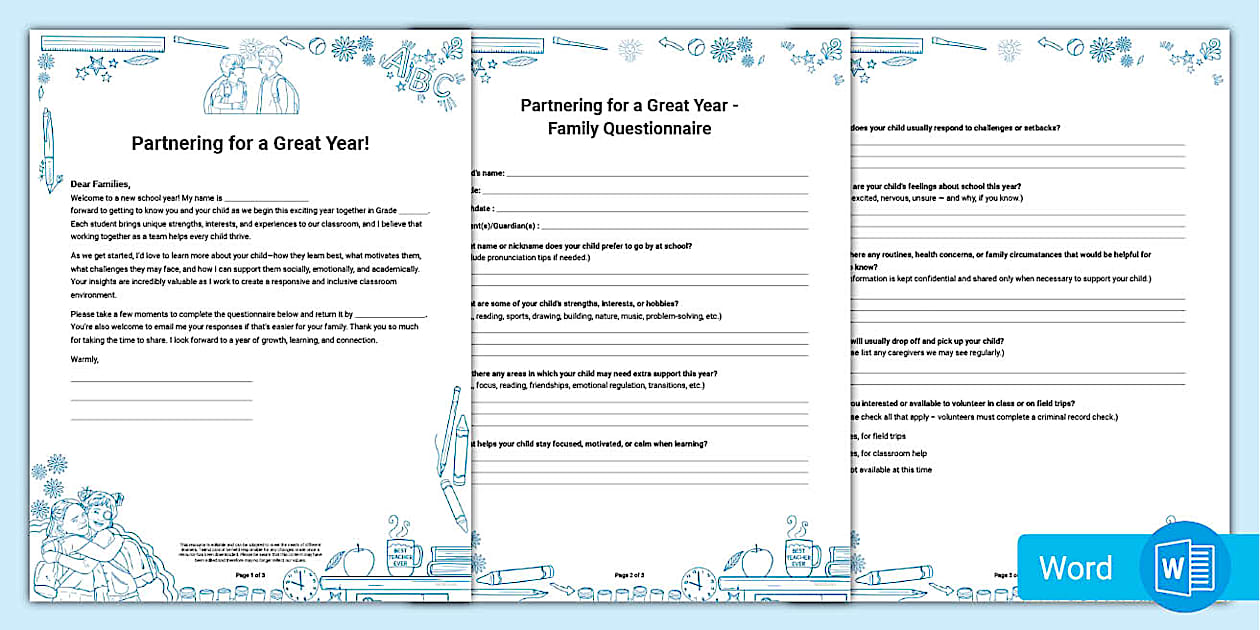 Back to School - Letter to Parents (Primary 1-3) - Twinkl