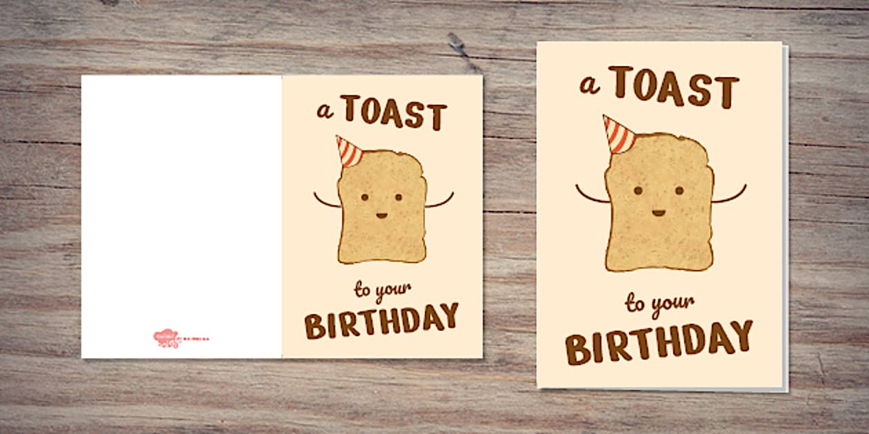 'A Toast To Your Birthday' Card | Twinkl Party - Twinkl