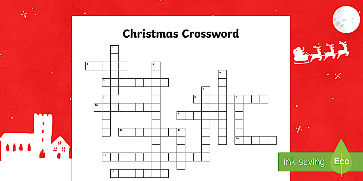 Christmas Crossword Printable Puzzle I Festive Puzzles