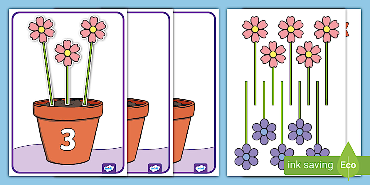 Composition of Numbers 0-5 Flower Activity (teacher made)