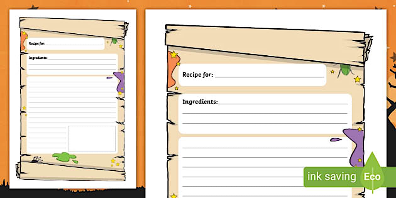 Editable Potion Recipe Writing Frames (professor feito)