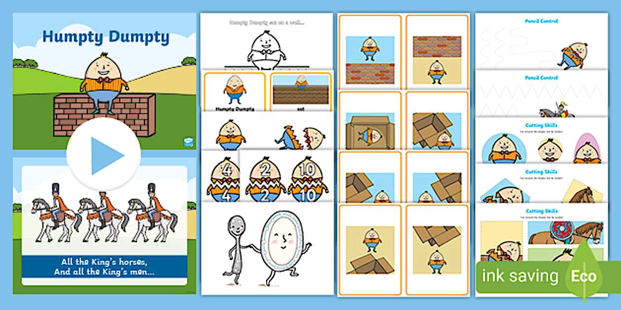 Humpty Dumpty Early Years Pack (teacher made) - Twinkl