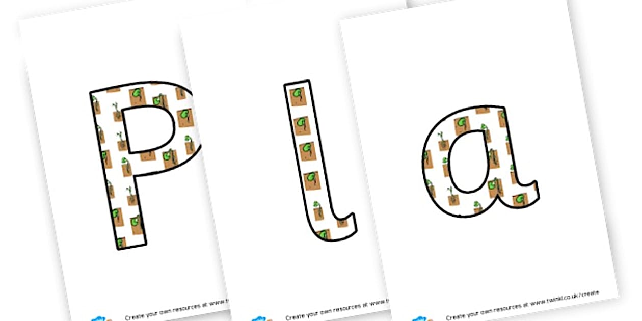 Plants - display lettering