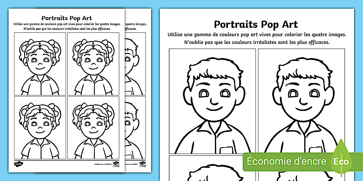 Portraits Pop Art (teacher made) - Twinkl