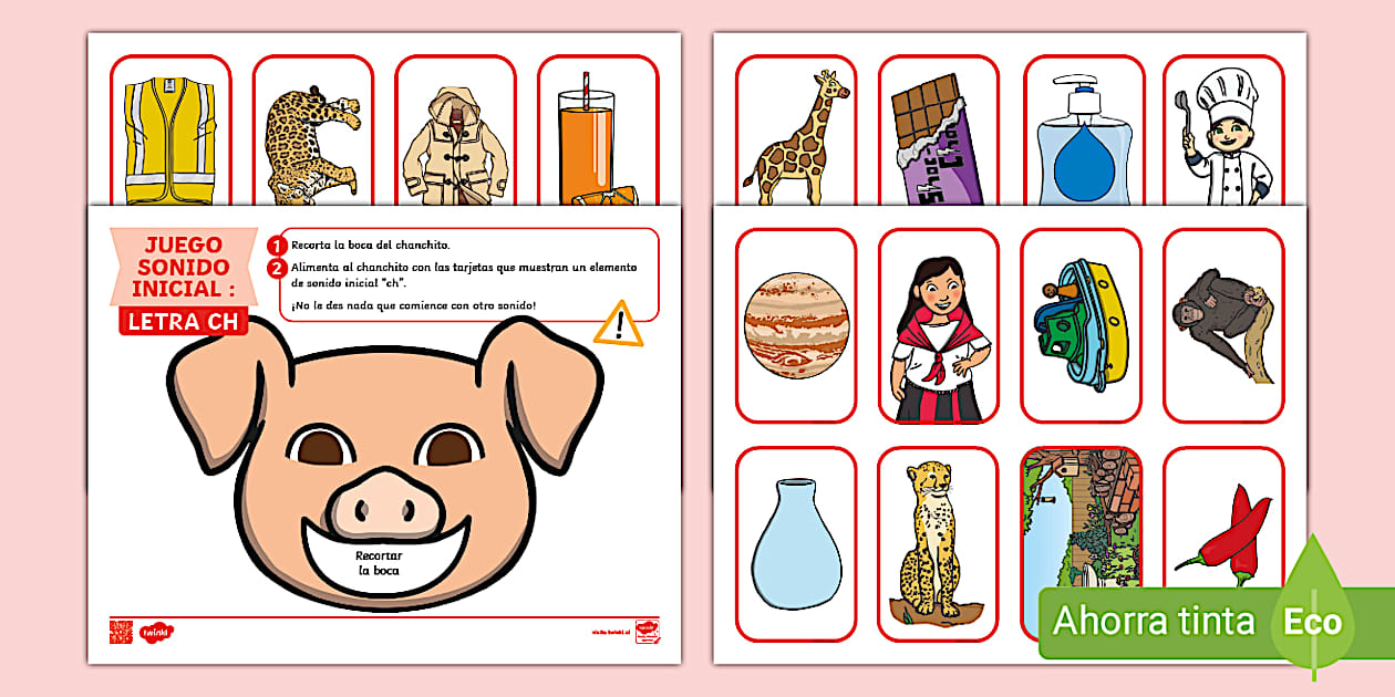 Juego: Sonido Inicial - Letra Ch (creat de profesori)