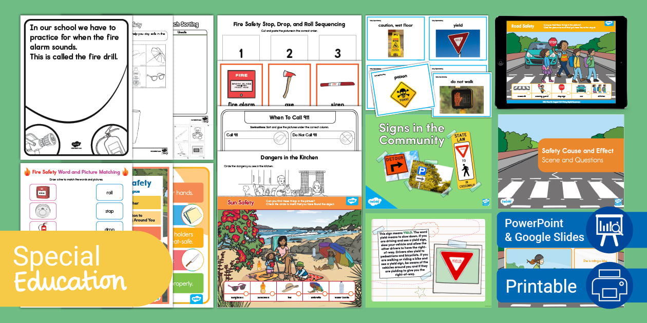 Personal Safety Activity Pack for Special Education