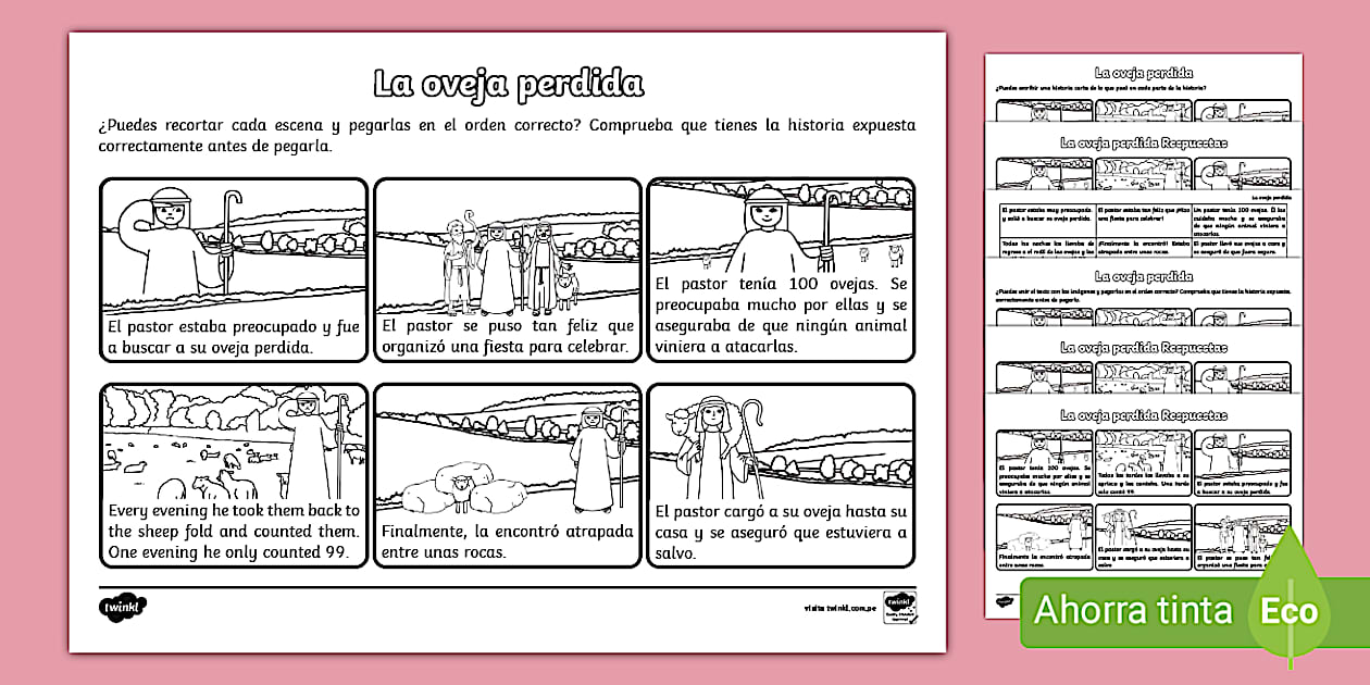 Guía de trabajo: La oveja perdida (l'enseignant a fait)