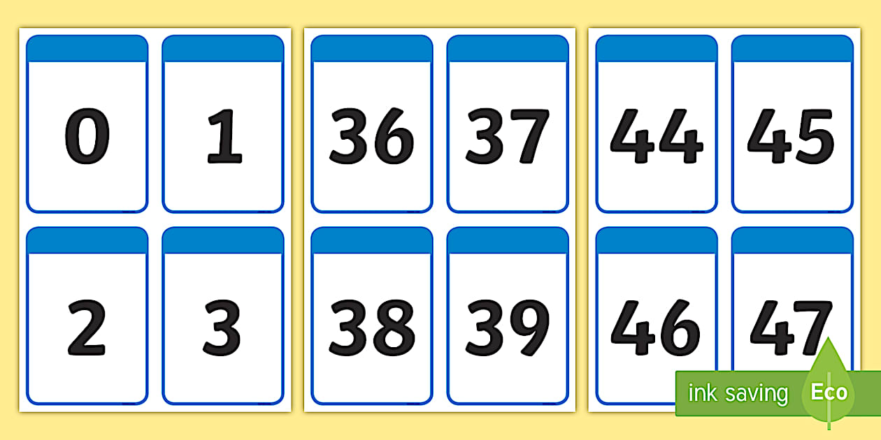 Number Cards 1 - 50 (teacher made) - Twinkl