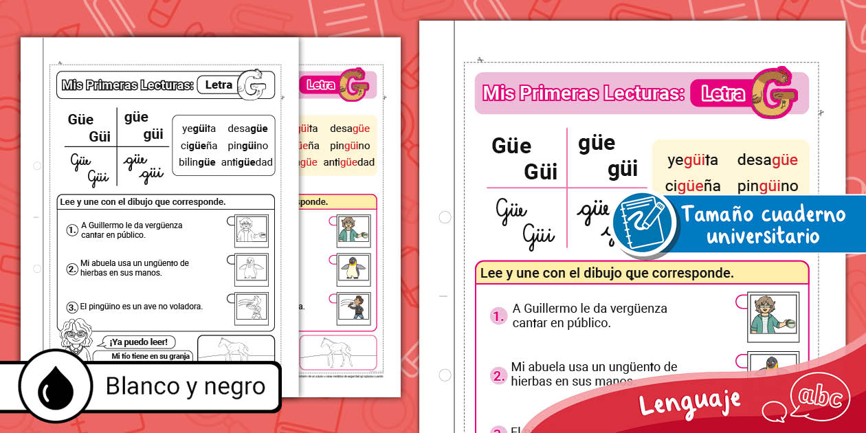 Primeras Lecturas | Lecturas Cortas | Letra G | Güe - Güi